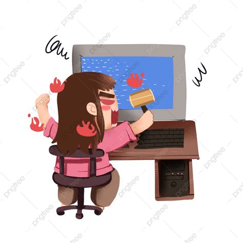 The Computer Is Too Laggy Png Vector Psd And Clipart With