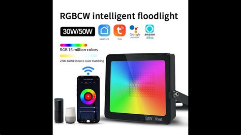 Smart Rgbcw Color Changing Led Floodlight Youtube