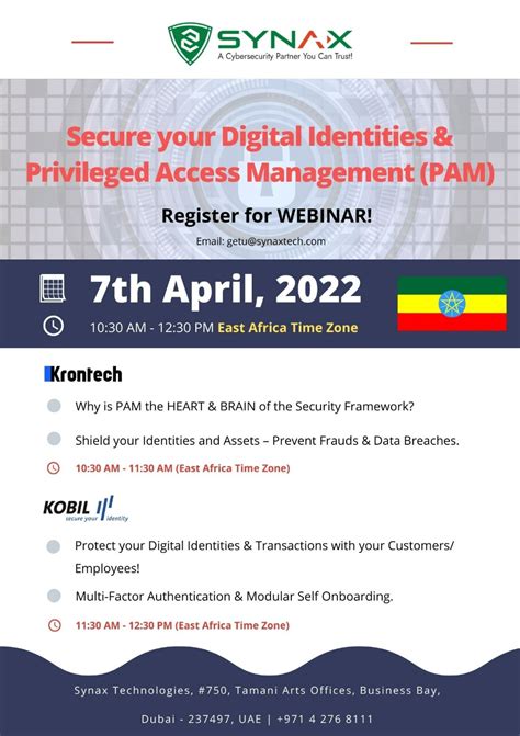 Multi Factor Authentication Webinar In Ethiopia Cybersecurity Distributor Mea Synax Technologies