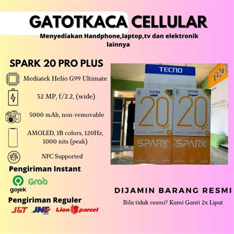 Jual Tecno Spark Pro Plus GB Barang Baru Masih Segel Garansi Resmi Kota Bandung