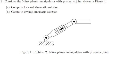 Solved Consider The 3 Link Planar Manipulator With