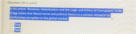 solved question 19 1 ﻿point in his article business