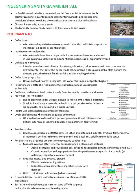 Appunti Ingegneria Sanitaria Ambientale Cernuschi Polimi Appunti Di