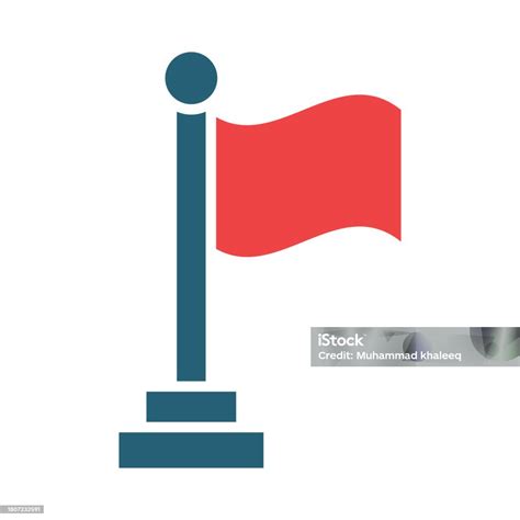 Flag Vector Glyph 개인 및 상업적 사용을 위한 두 가지 색상 아이콘입니다 0명에 대한 스톡 벡터 아트 및 기타