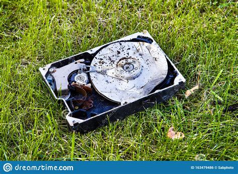 Broken Hard Disk Drive Stock Photo Image Of Crushed