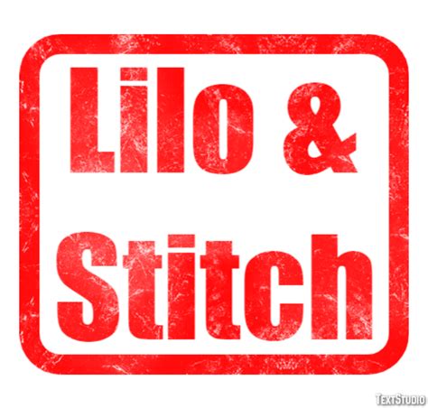 Lilo And Stitch Text Effect And Logo Design Cartoon