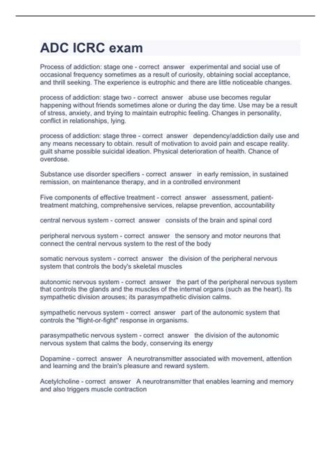 ADC ICRC Exam Questions With Complete Solution ICRC Stuvia US