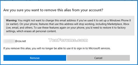 Add Or Remove Microsoft Account Aliases Tutorials