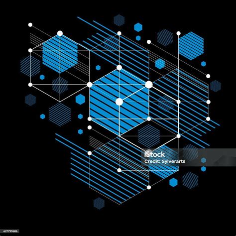 간단한 기하학적 모양으로 만든 모듈식 바우하우스 벡터 배경 0명에 대한 스톡 벡터 아트 및 기타 이미지 0명 3차원 형태 곧은 Istock