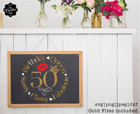 50 y fabuloso svg 50 y fab svg 50 cumpleaños svg para las Etsy