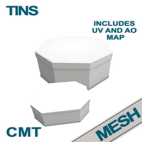 Second Life Marketplace Octagonal Tins [mesh]
