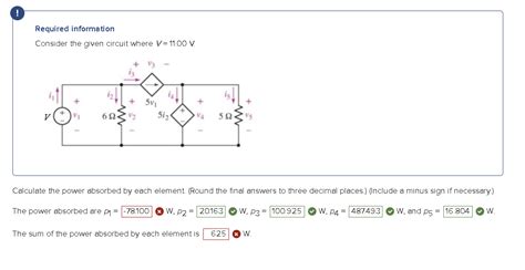 Solved Required Information Consider The Given Circuit W