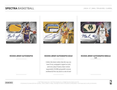 2016 17 Panini Spectra Nba Basketball Cards Every Autographed Card