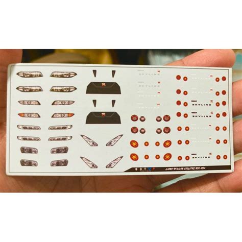 Headlight Decal Tail Lamp Nissan Gtr R35 Gotzila 164 Hotwheels Hot