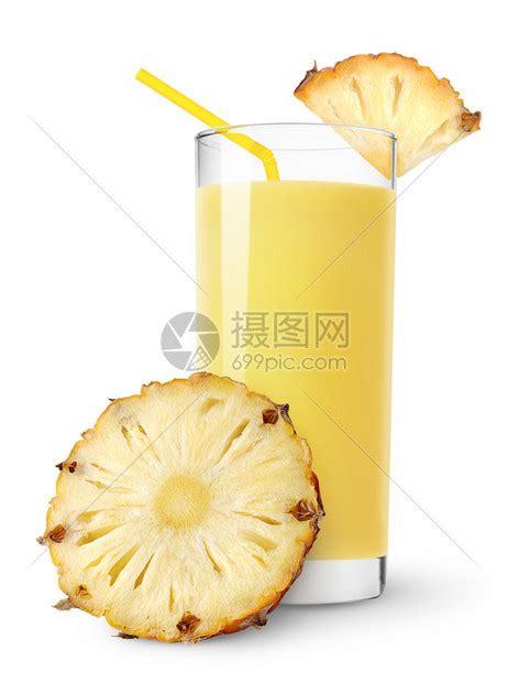 菠萝汁和菠萝片在白色上分离高清图片下载 正版图片503637024 摄图网