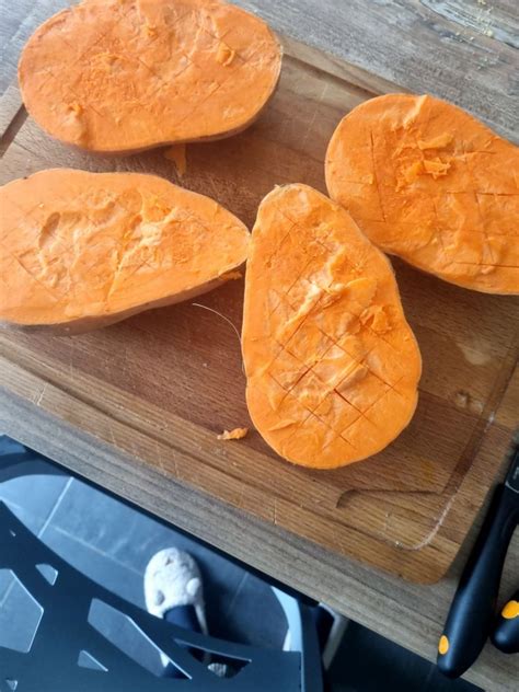 Patate Douce Farcie Au Fromage Frais Miel Et Chips De Bacon