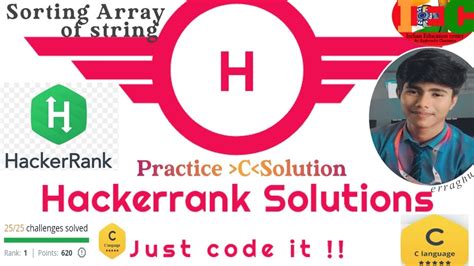 Hackerrank C Programming Solutions Sorting Array Of String Erraghu