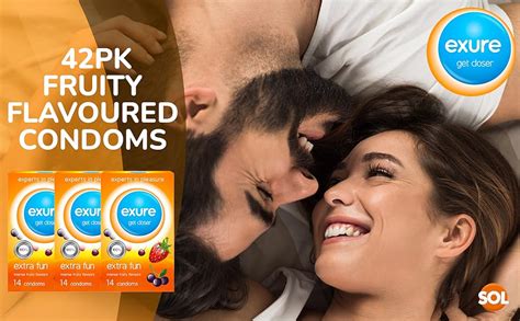42pk Flavoured Condoms Multipack Strawberry Cherry And Blackcurrant