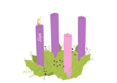 First Sunday Of Advent The Candle Of Prophecy Symbolizing Hope St