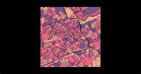 Kitchener Map Pattern In Purple And Pink Kitchener Map Hat Teepublic
