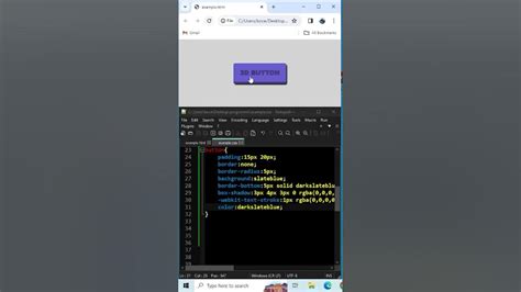 Css 3d Button Youtube