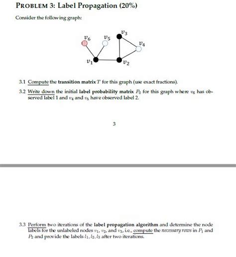 Problem 3 Label Propagation 20 Consider The