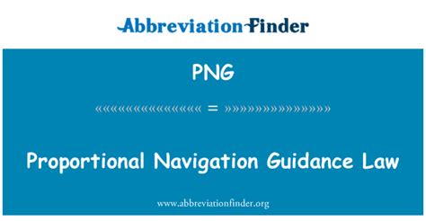 Png Stands For Proportional Navigation Guidance Law Abbreviation Finder
