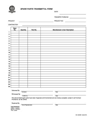 Transmittal Form Template Excel Jlheid