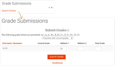 Grade Submission Blackboard Help