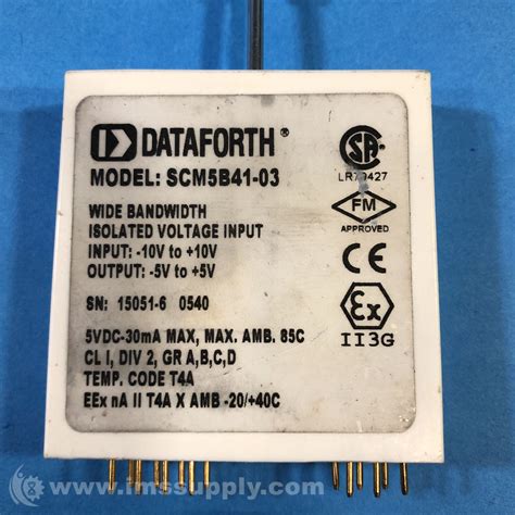 Dataforth Scm5b41 03 Analog Voltage Input Module Ims Supply