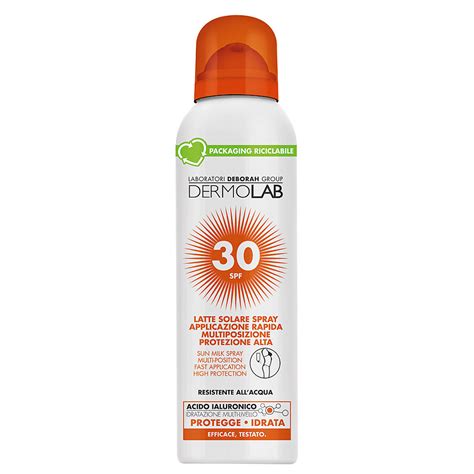 DERMOLAB Солнцезащитное молочко-спрей для лица и тела Sun Milk Spray ...