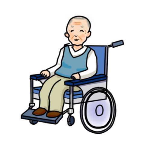 車椅子男性｜フリーのイラスト素材「もってけ画廊」