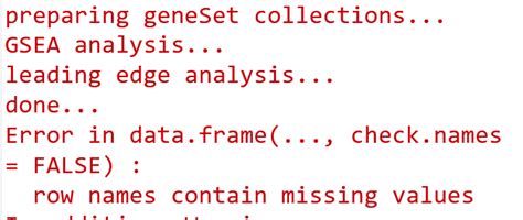 Gsea Error Rownames False Issue Yulab Smu Clusterprofiler