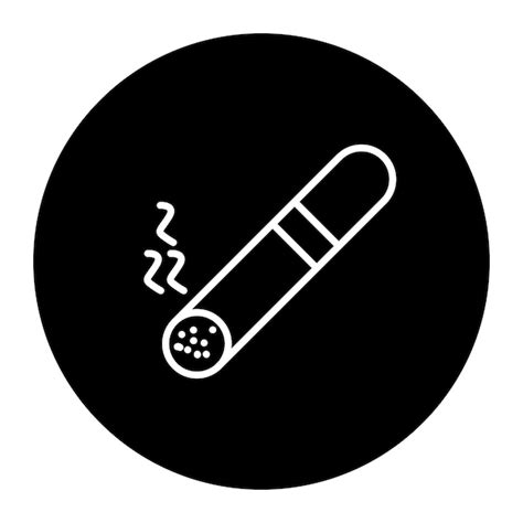 Icono Del Cigarro Vector Premium