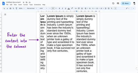 How To Make Uneven Columns In Google Docs