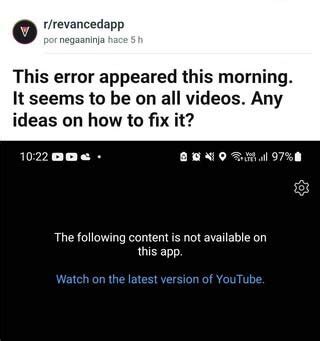 [15 Methods] Fix Youtube Vanced ‘content Not Available Error