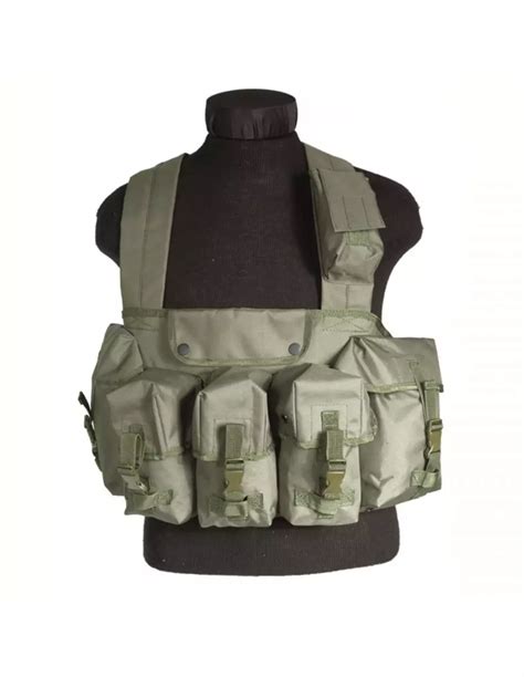 Mil Tec® Chest Rig 6 Pocket Vest Olive