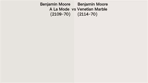 Benjamin Moore A La Mode Vs Venetian Marble Side By Side Comparison