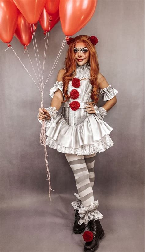 Female Pennywise It Clown Halloween Costumes Women Clown Costume