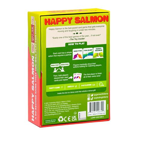 Happy Salmon Card Game Midoco Art And Office Supplies