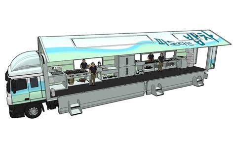 트레일러대형 트럭밥차