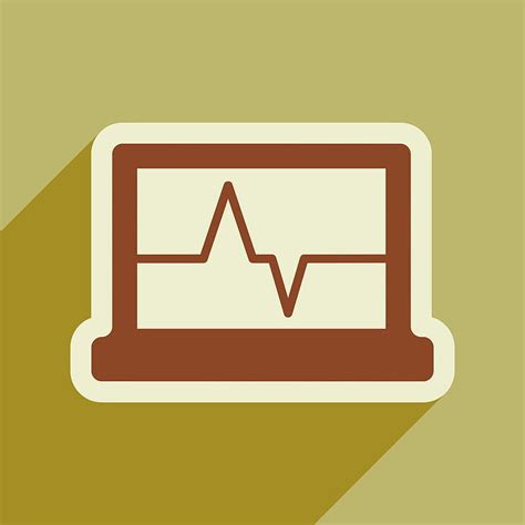 Icon Of Ecg Machine In Flat Style Vector Eps Ai Uidownload