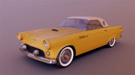 1955 Ford Thunderbird 3d Model