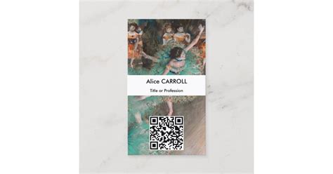 Edgar Degas Swaying Dancer Qr Code Business Card Zazzle