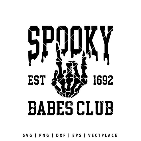 Spooky Babes Club Svg Halloween Svg Vectplace
