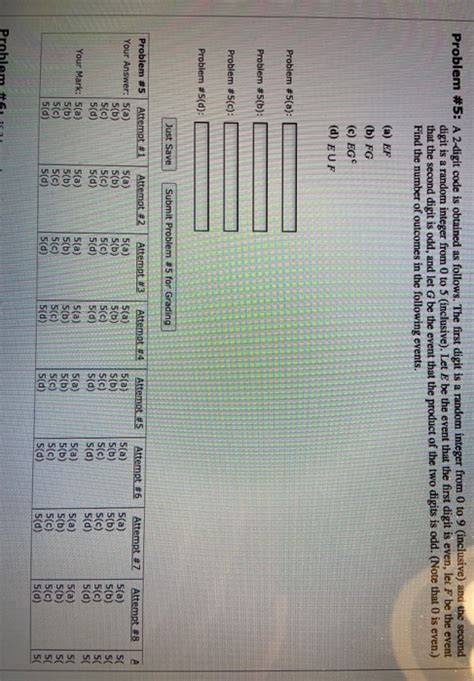 Solved Problem 5 A 2 Digit Code Is Obtained As Follows