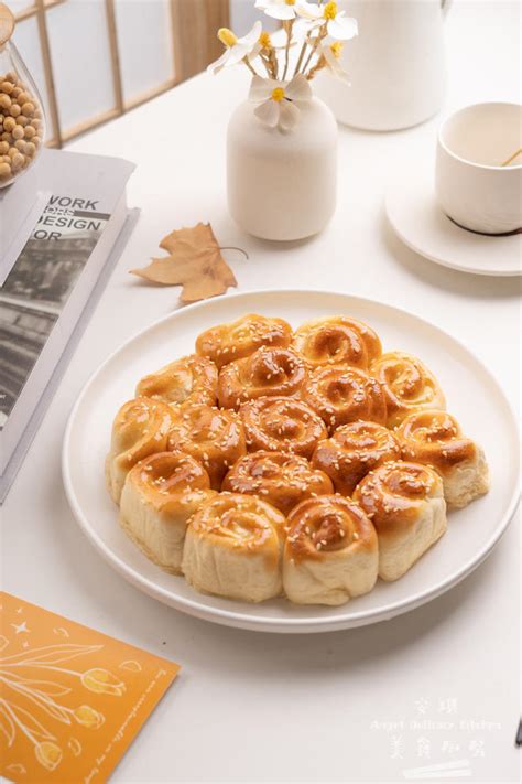 【儿时味道~空气炸锅蜂蜜小面包的做法步骤图】安琪美食家下厨房