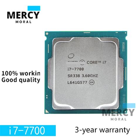 For Intel Core I7 7700 Quad Core Cpu 3 6ghz 8 Threaded Lga 1151 65w