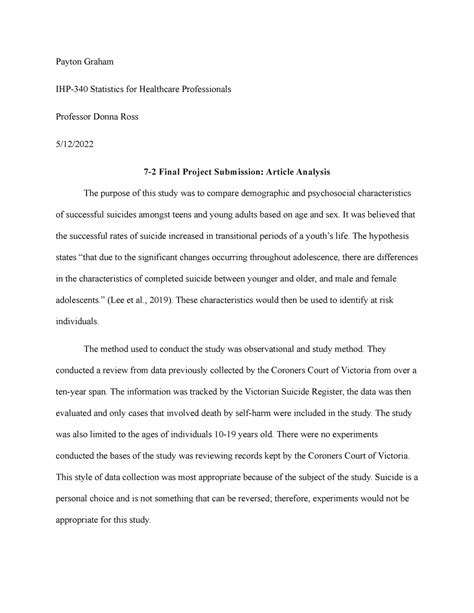 7 2 Final Project Submission Article Analysis Payton Graham Ihp 340
