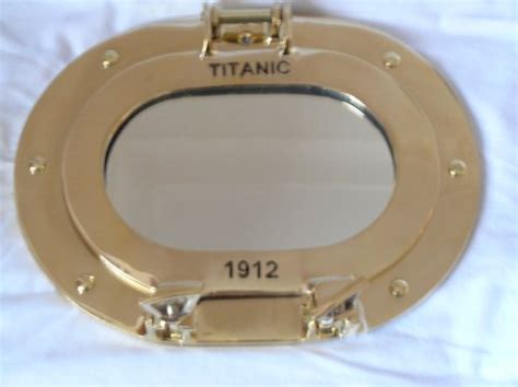 Rms Titanic Brass Porthole With Opening Mirror Trevor Mitchell Prlog